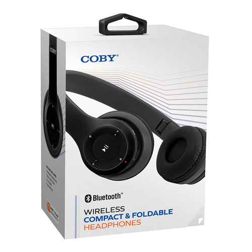 Coby Wireless Compact and Foldable Headphones, Black, 1 Ea - myotcstore.com