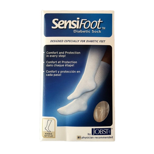 Jobst Sensifoot Diabetic Sock 8-15 mmHg Knee High Mild Compression ...