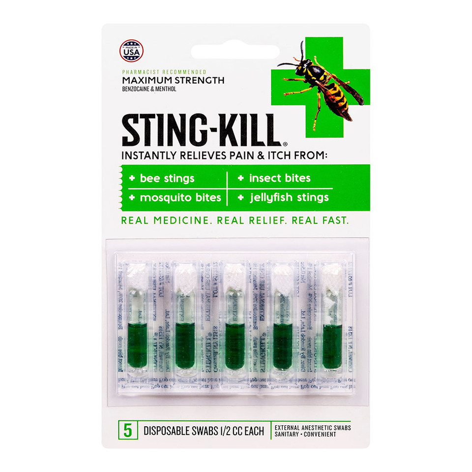Sting Kill External Anesthetic Disposable Swabs, 5 Ea
