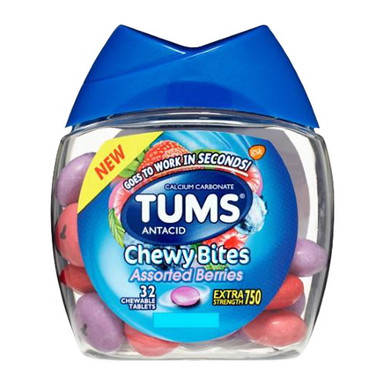 Tums Antacid Chewy Bites Assorted Berries Chewable Tablets, 32 Ea ...