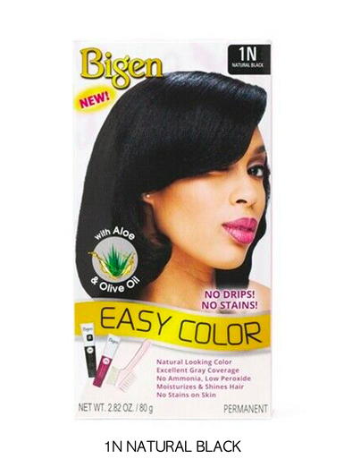 Bigen Easy Permanent Hair Color 1N Natural Black for Women 2.82Oz (80g)