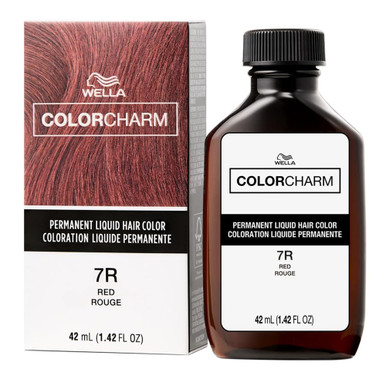 Wella Color Charm Permanent Liquid Hair Color Shade 7R Red Tone 1.42Oz ...