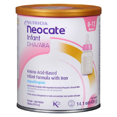 Neocate Infant Formula Powder With Dha And Ara, Hypoallergenic, 14.1 Oz
