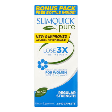 Slimquick Pure Regular Strength Caplets 2 X 60, 1 Pack - myotcstore.com