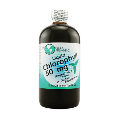 World Organic Liquid Chlorophyll, Natural Mint Flavor - 16 Oz ...