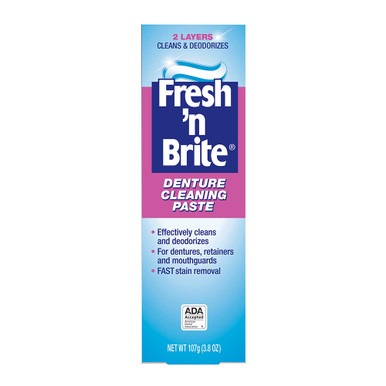 Stim-U-Dent Fresh And Brite Denture Cleaning Toothpaste, 3.8 Oz