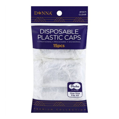 Donna Collection Disposable Plastic Caps, 15 Ea
