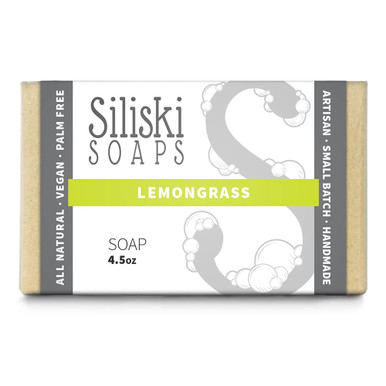 Siliski Soaps Simple Skincare Bath Soap, Lemongrass, 4.5 Oz