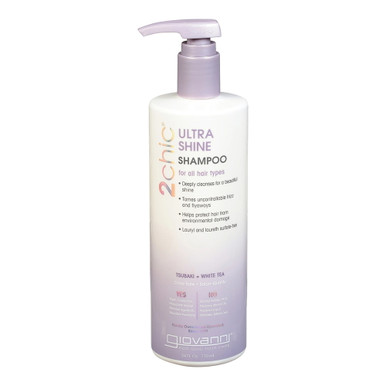 Giovanni 2 Chic Ultra Shine Shampoo,Tsubaki Seed Oil And White Tea, 24 Oz