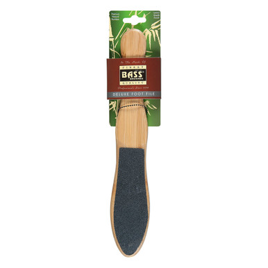 Bass Brushes Professional Natural Bamboo Pedicure Foot File 1Ea