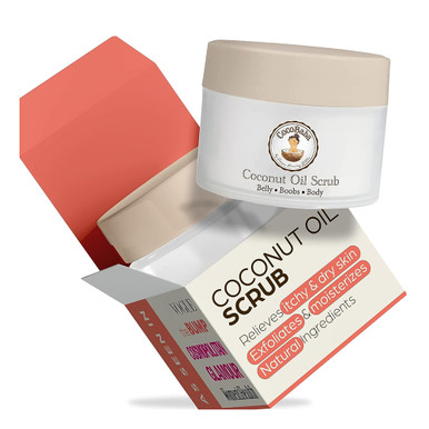 CocoBaba Coconut Oil Stretch Mark Scrub, 6.8 Oz