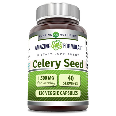 Amazing Formulas Celery Seed Extract 1500 Mg Veggie Capsules ...
