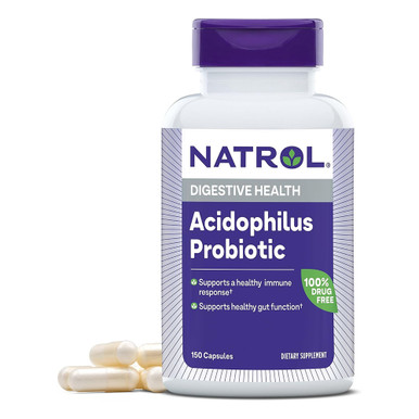 Natrol Acidophilus Probiotic 100 mg Digestive Health Capsules Support ...