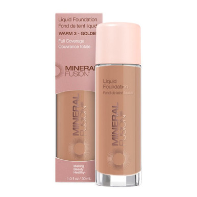 Mineral Fusion Liquid Foundation, Warm 3 Golden, 1 Oz