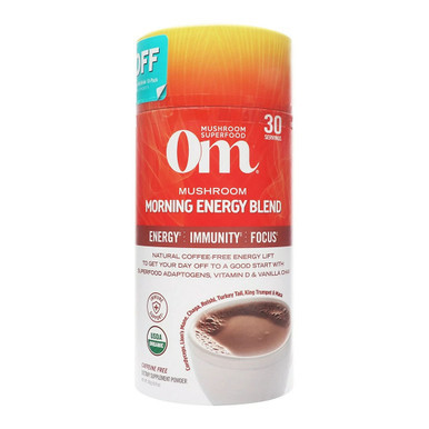 Om Mushroom Superfood Mushroom Morning Energy Blend Powder, 8.47 Oz