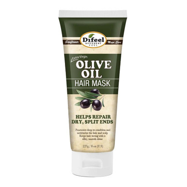 Difeel Extra Virgin Olive Oil Hair Mask for Split Ends, 8 Oz
