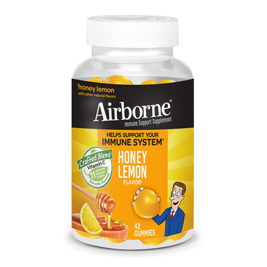Airborne Immunity Gummies, Honey Lemon, 42 Ea