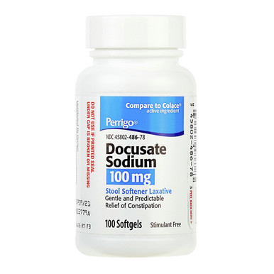 Docusate Sodium 100 Mg Stool Softner Laxative Soft Gels, 100 Ea