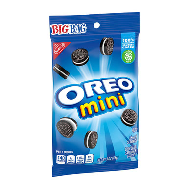 Oreo Mini Big Bag Chocolate Sandwich Cookies, 3 Oz, 12 Ea