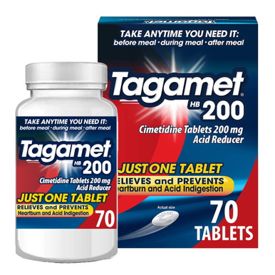 Tagamet HB Cimetidine 200 Mg Acid Reducer Tablets, 70 Ea