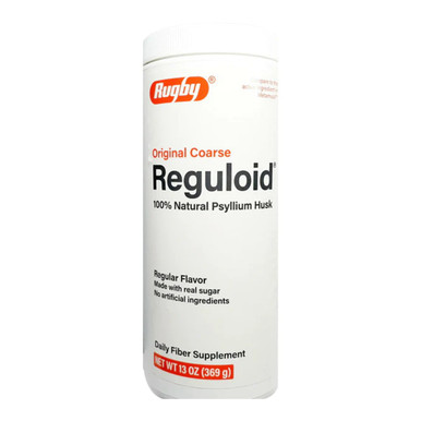 Rugby Reguloid Natural Psyllium Husk Supplement Powder, Regular Flavor ...