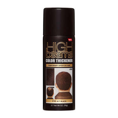 High Beams Color Thickener Temporary Spray, 10 Jet Black, 2.7 Oz