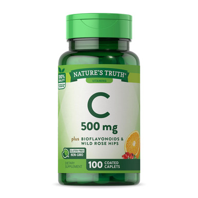Natures Truth Vitamin C 500 Mg With Bioflavonoids And Rose Hips Tablets ...
