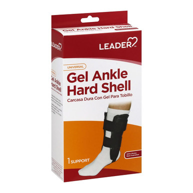 Leader Universal Ankle Brace Hard Shell Gel, 1 Ea