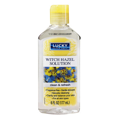 Lucky Super Soft Witch Hazel Solution Clean And Refresh Face Wash, 6 Oz
