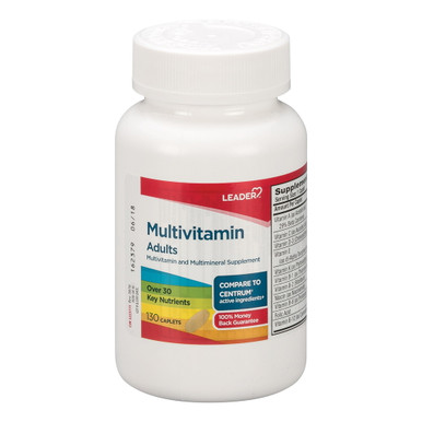 Leader Multivitamin, Adults, Caplets, 130 Ea