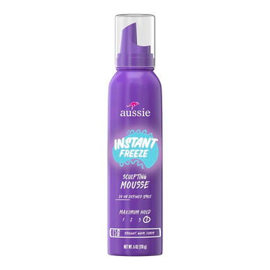 Aussie Instant Freeze Sculpting Hair Mousse Maximum Hold 6Oz (170g)