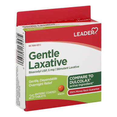 Leader Gentle Laxative, Enteric Coated Tablets, 25 Ea