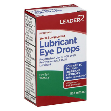 Leader Eye Drops Long Lasting Lubricant Dry Eye Therapy Solution, Drops ...