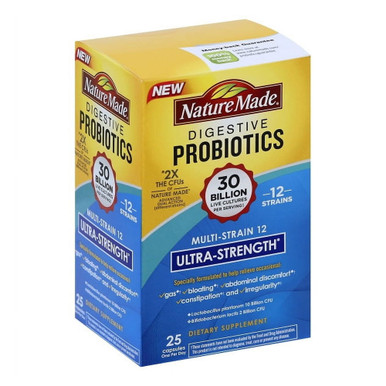 Nature Made Ultra Strength 12 Strain Digestive Health Support Probiotic ...