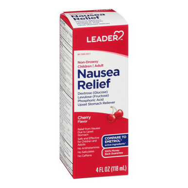 Leader Nausea Relief, Cherry Flavor Children and Adult, 4 Oz