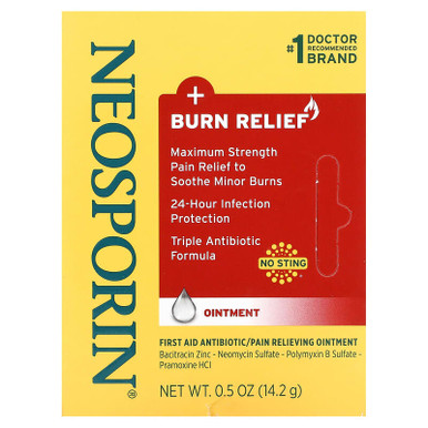 Neosporin Burn Relief and First Aid Antibiotic Ointment, 0.5 Oz