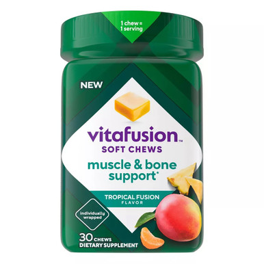 Vitafusion Muscle and Bone Support Soft Chews, Tropical Fusion Flavor ...