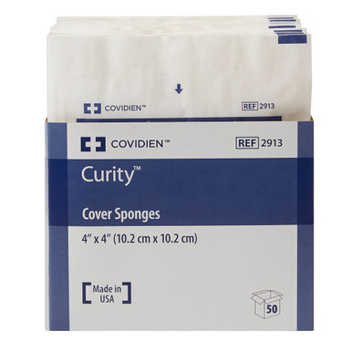 Curity Cover Gauze Sponges Sterile 4" x 4", 25 Ea, 2 Pack