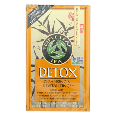 Triple Leaf Cleansing and Revitalizing Detox Tea Bags, 20 Ea