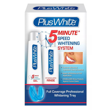 Plus White 5 Minute Speed Teeth Whitening and Brightening Teeth Gel Kit ...