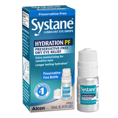 Alcon Systane Hydration Preservative Free Dry Eye Relief Drops, 0.34 Oz