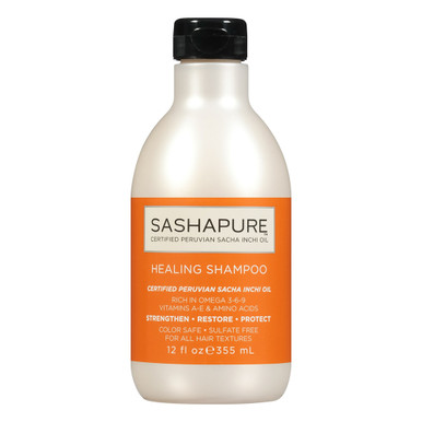 Sashapure Healing Shampoo for Sulfate Free, 12 Oz
