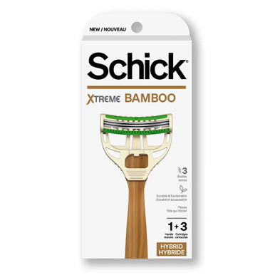 Schick Xtreme Bamboo Disposable Razor Hybrid 3 Blade Razors 1 Handle ...
