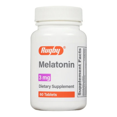 Rugby 3mg Melatonin Tablets, 60 Ea