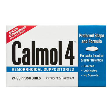 Calmol 4 Hemorrhoidal Suppositories, 24 Ea