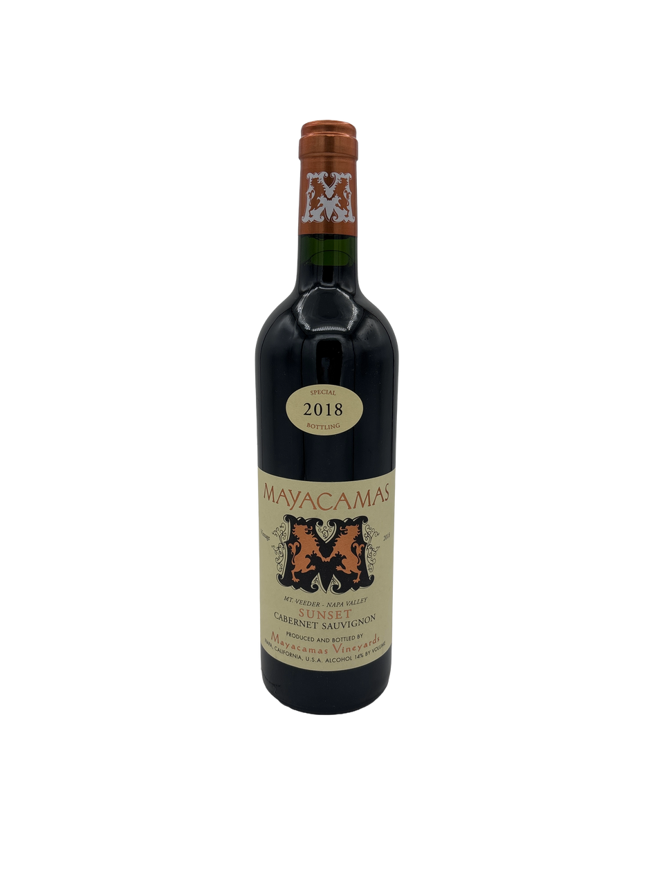 Mayacamas Vineyards Sunset Cabernet Sauvignon 2018 750ml - Estate Wine ...