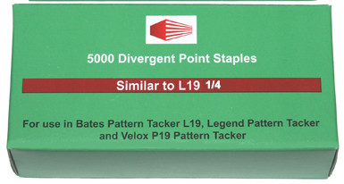 Staples for Bates L19 and Velox