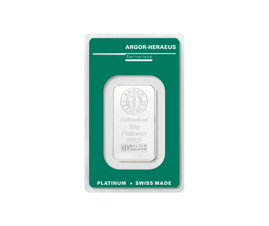 20g Argor-Heraeus Platinum Minted Bar