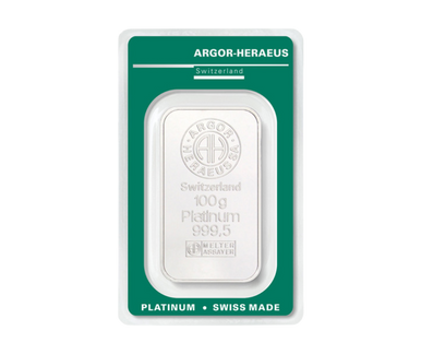 100g Argor-Heraeus Platinum Minted Bar