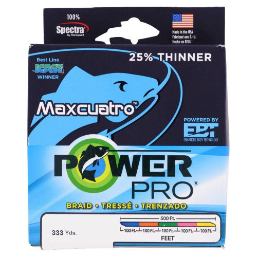 PowerPro Maxcuatro Metered Multi Color Braided Line - 100ft Indication ...